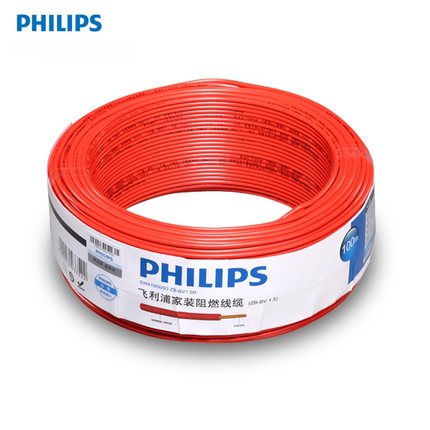 飞利浦BV1.5 2.5 4 6平方单芯家用阻燃家装国标铜芯电线100米/卷 - b705838147